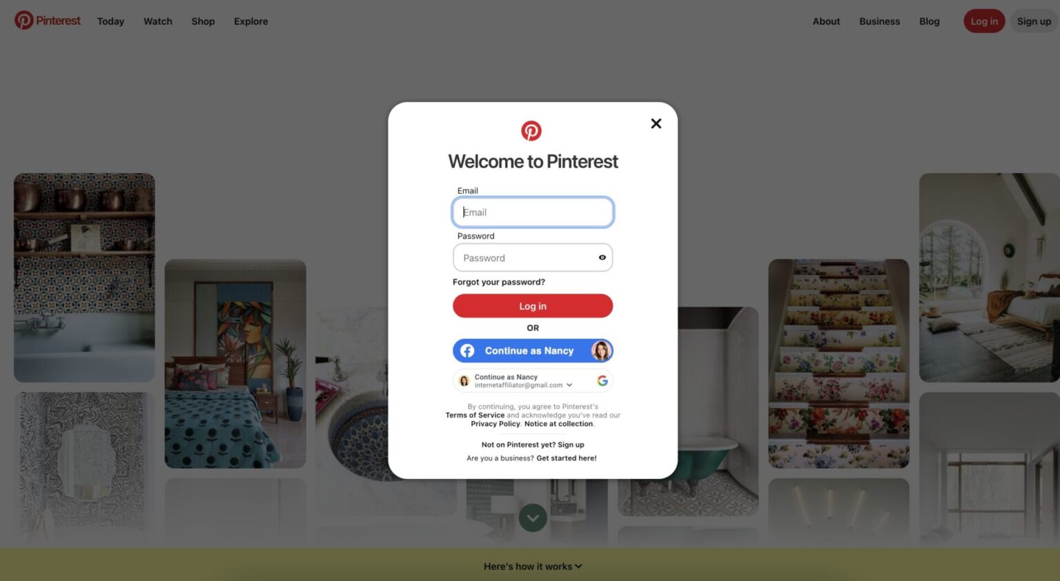 Pinterest Sign Up And Login: Easy Guide For Beginners - Nancy Badillo