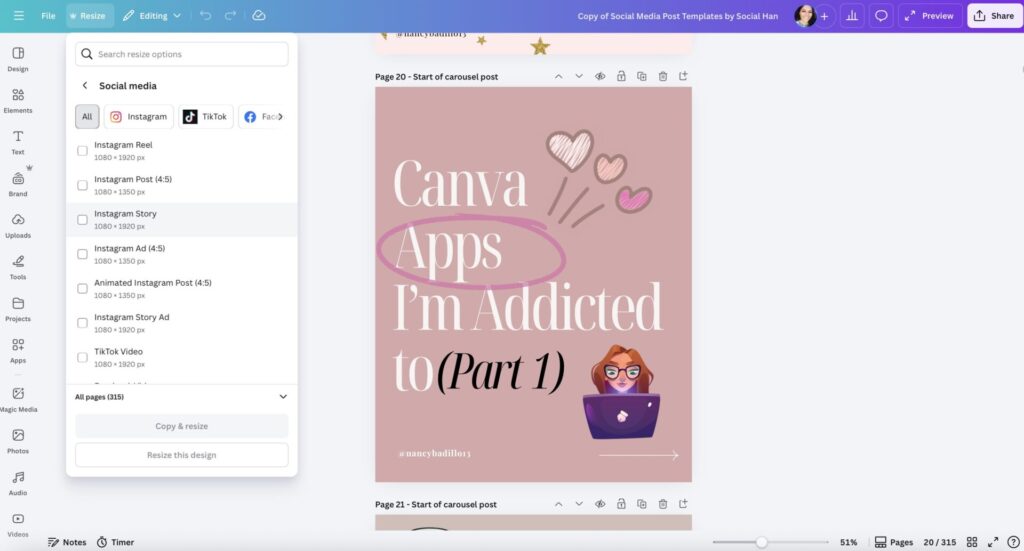 Canva Resize images - Nancy Badillo